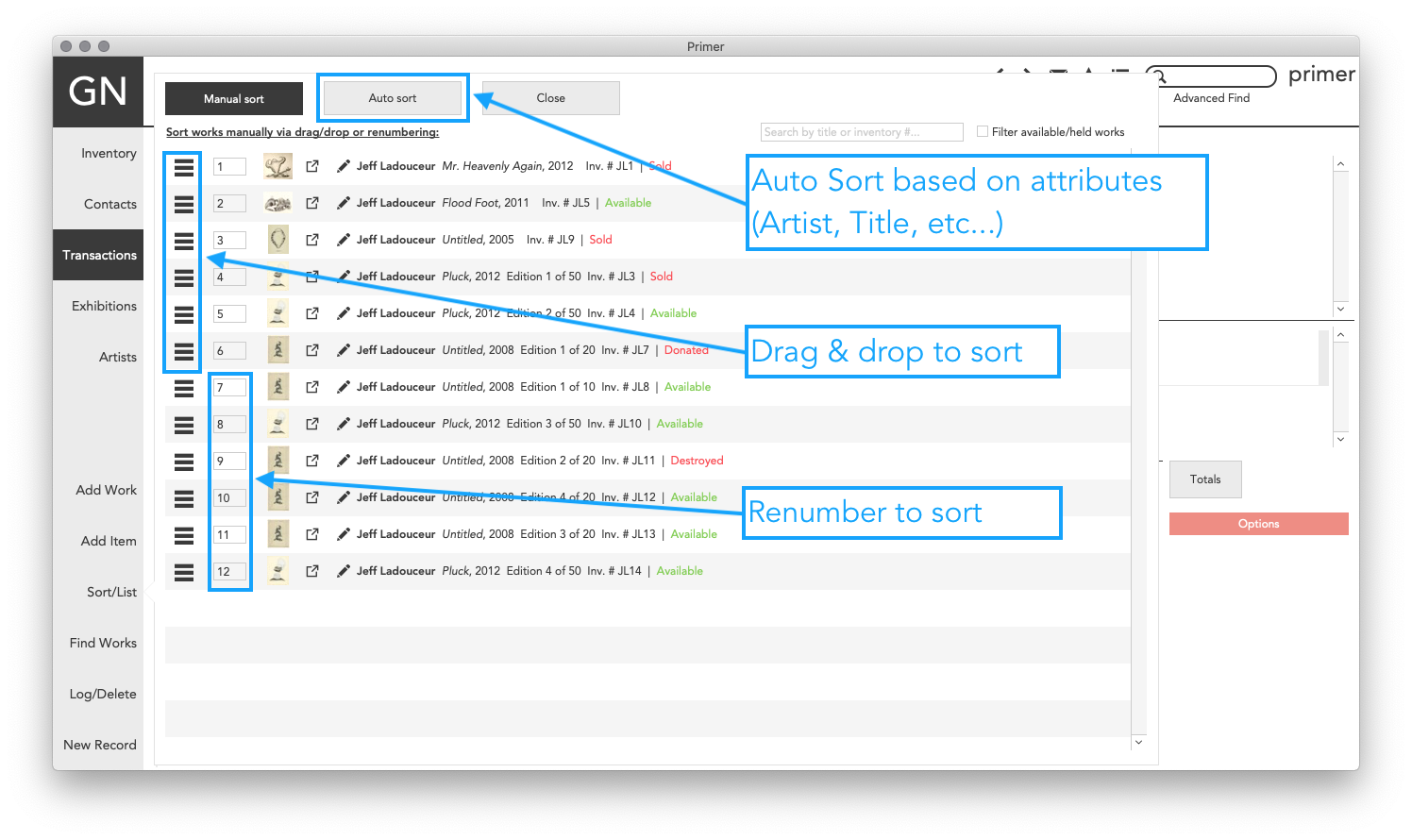 Add Artworks & Items – Primer Archives